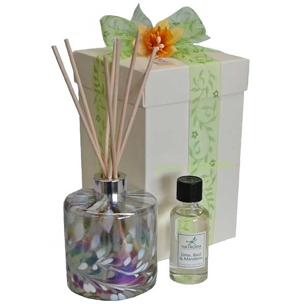 Art Glass Natural Reed Diffuser Gift Hamper | Natroma